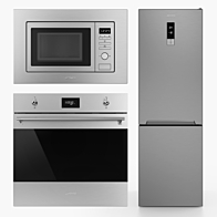 Refrigerator Smeg SBS63XEDH - Kitchen appliance - 3D model
