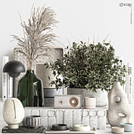 Decorative set with Fonte Table Lamp - Decorative set - 3D model