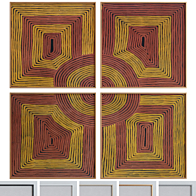 01. Picture Pjatteryd Blue Patterns - Frame - 3D model