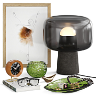 Living contemporary nature accessories decor set - Decorative set - 3D ...
