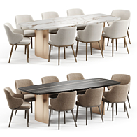 Portia Safari Dining Table Chair - Table + Chair - 3D model