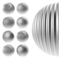 Embossed Sheets Set 008 - Metal - 3D model