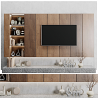 Japandi TV Wall - TV Wall - 3D model