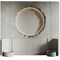 Round Wall panel Wave Circle wall panel - Other decorative objects - 3D ...