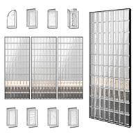 Glass Block Wall 20 - Other decorative objects - 3D model