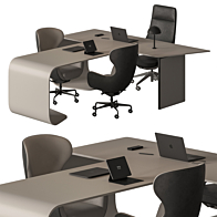 Mo Bridge desk set - Office furniture - 3D model