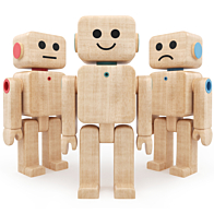vintage robot made of wood toy - Toy - 3D model