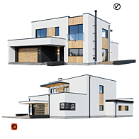 Modern modular house - Building - 3D model