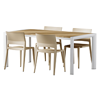 nikari arkipelago table & nikari academia chair - Table + Chair - 3D model