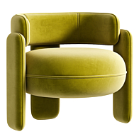 Saba Italia, Chance - Arm chair - 3D model