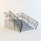 Wrought iron railings - Staircase - 3D model