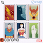 Pictures Marvel DC - Frame - 3D model