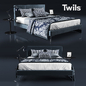 Twils bed - Bed - 3D model