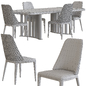 Opera Contemporary Oliver Table and Hilary Armchair Set - Table + Chair ...