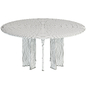 Glass top arcade dining table - Table - 3D model