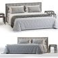 RH MODENA FABRIC FRAMED VERTICAL CHANNEL PANEL PLATFORM BED - Bed - 3D ...