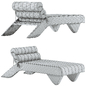TROPEZ DAYBED SUNSET STRIPES - Other soft seating - 3D model