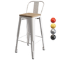 OM Bar stool Tolix with backrest - Chair - 3D model