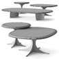 Minotti Anish Wood Coffee Tables - Table - 3D model