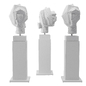 Head cubistic portrait sculpture - Sculpture - 3D model