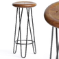 Teak Frisbee Bar Stool - Chair - 3D model