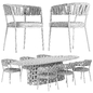 Talenti Swipe dining set 1 - Table + Chair - 3D model
