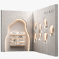 Modular Niche Shelves in the wall. Cosmetics shop. Backlit wavy beauty ...