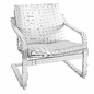 Ikea Poang Low Back Armchair - Arm chair - 3D model