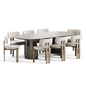 Bay Chair and Vida Table - Table + Chair - 3D model