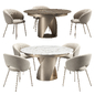 Calligaris Anime & Cyclone Dining Set - Table + Chair - 3D model