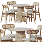 Dining Set 282 - Table + Chair - 3D model