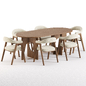 Nik Chair and Apollo Table - Table + Chair - 3D model
