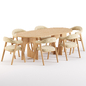 Nik Chair and Apollo Table - Table + Chair - 3D model