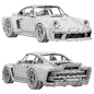 Singer 911 DLS Turbo Road - Transport - 3D model