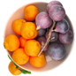 bowl of tangerines and figs - Food and drinks - 3D model