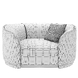 Armchair Pierre - Arm chair - 3D model