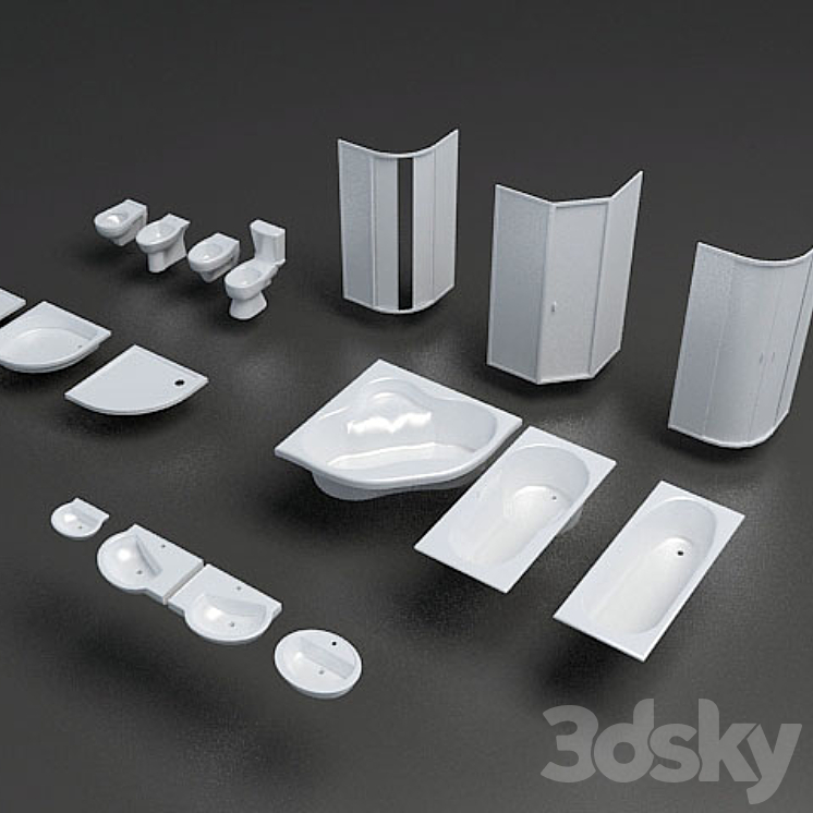 -convoluted sanitary ware - Bathtub - 3D model