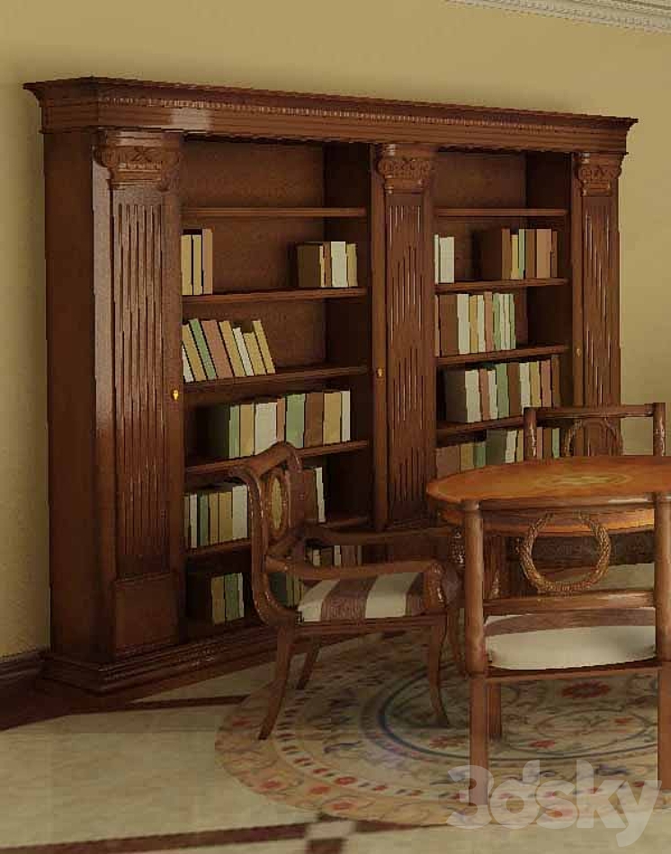 Library - Wardrobe & Display cabinets - 3D model