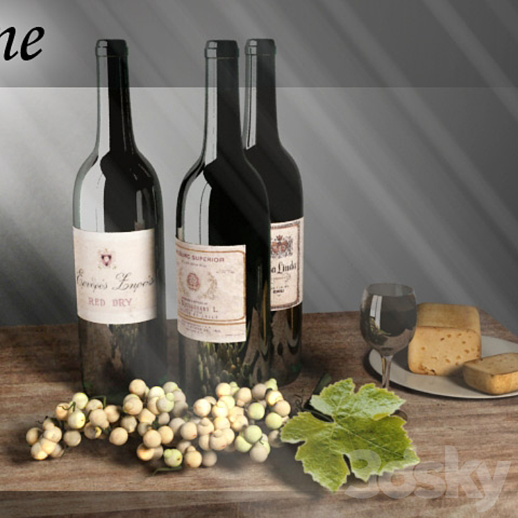 Vine collection - Food and drinks - 3D model