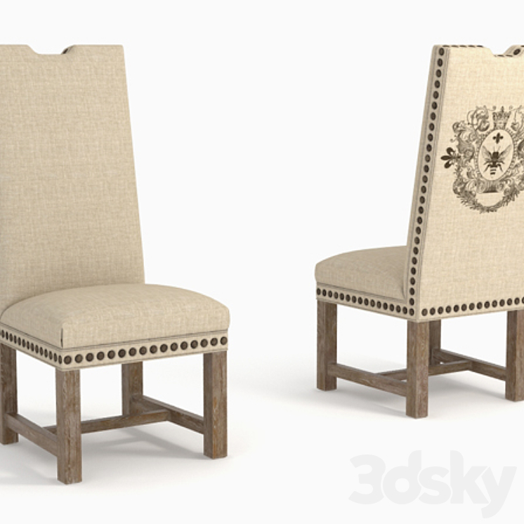Lompret linen chair 8826-1301 - Chair - 3D model