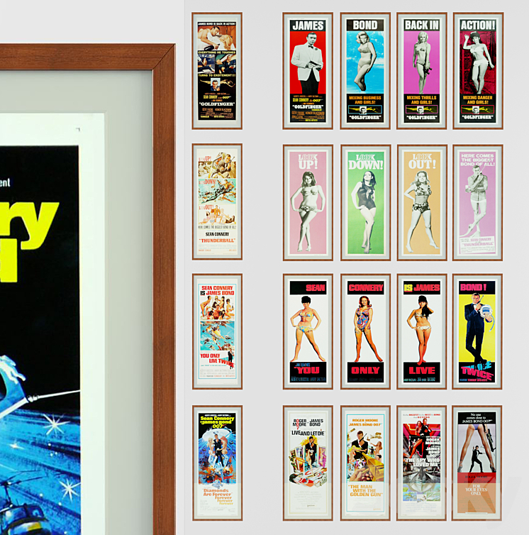 Posters James Bond (350h920) - Frame - 3D model
