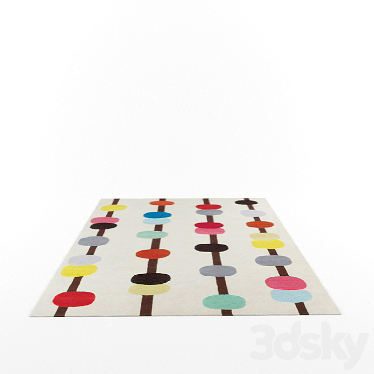 Abacus rug by Fiona Curran - Carpets - 3D model