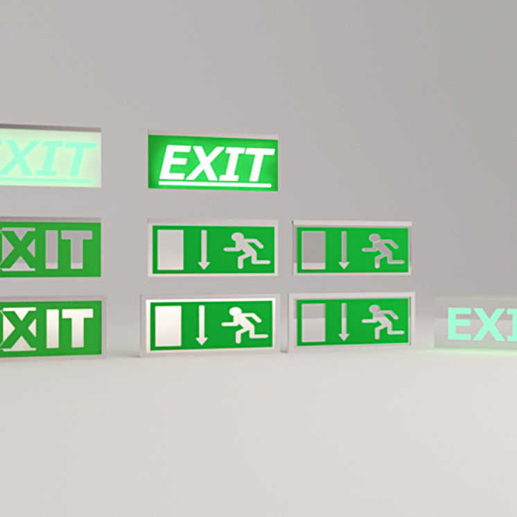 EXIT Plate - Technical lighting - 3D model