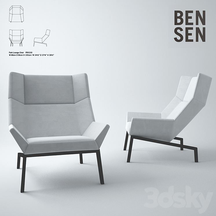 Park Chair / Bensen - Arm chair - 3D model
