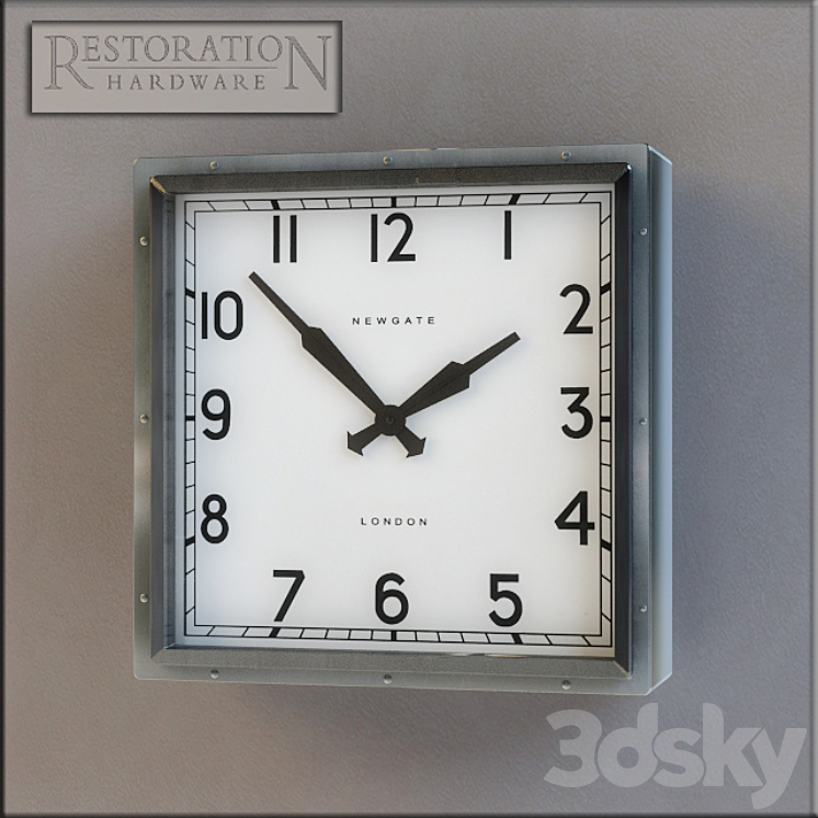Restoration Hardware VINTAGE LONDON CLOCK - Watches & Clocks - 3D model