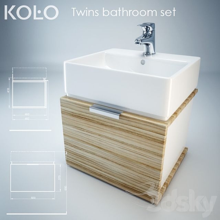 Kolo / Twins Bathroom Set - Bathroom furniture - 3D model