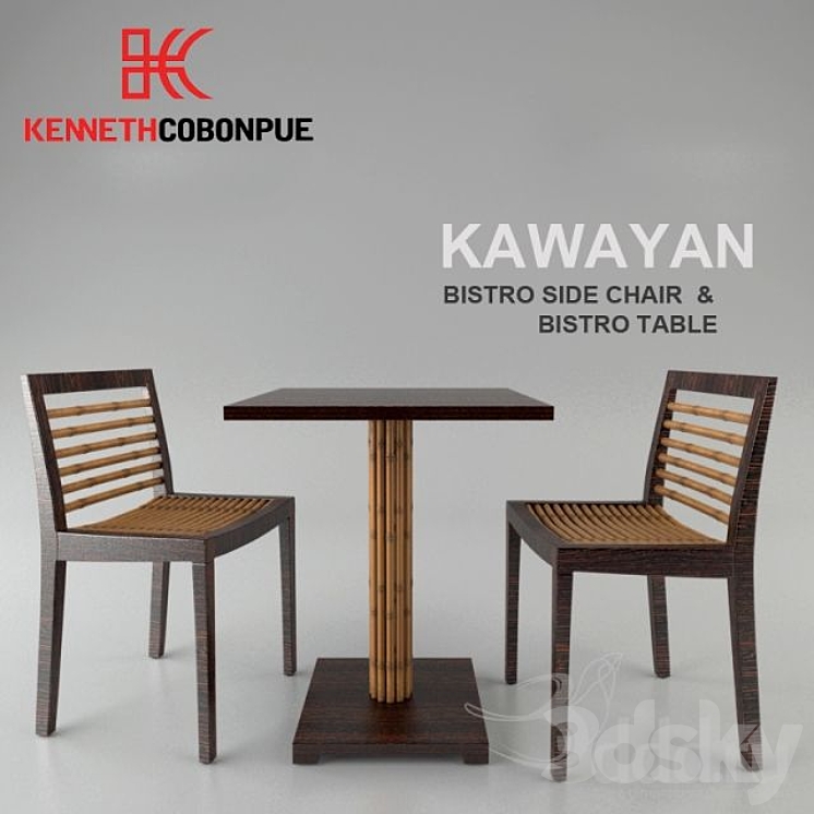 Kawayan - Table + Chair - 3D model