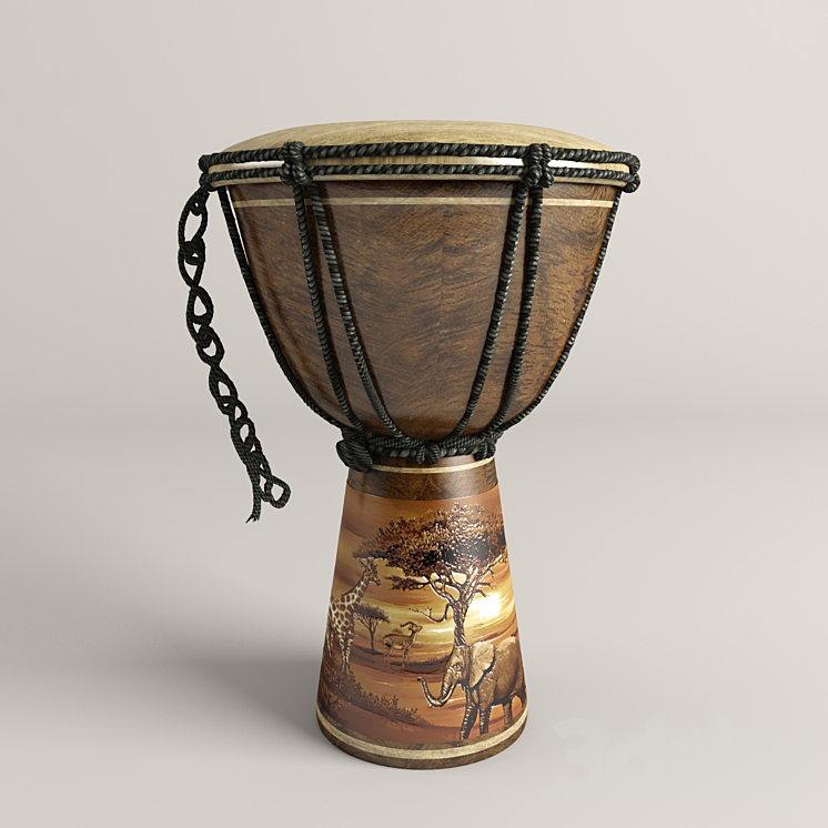 Drum "Tam-Tam" - Musical instrument - 3D model