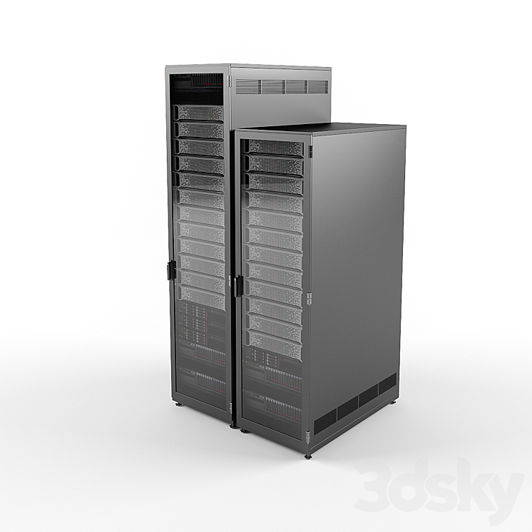 Server racks - PC & other electronics - 3D model