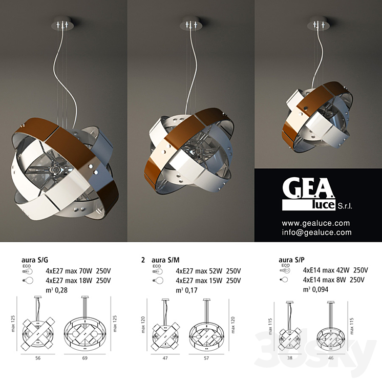Gea Luce Aura - Pendant light - 3D model